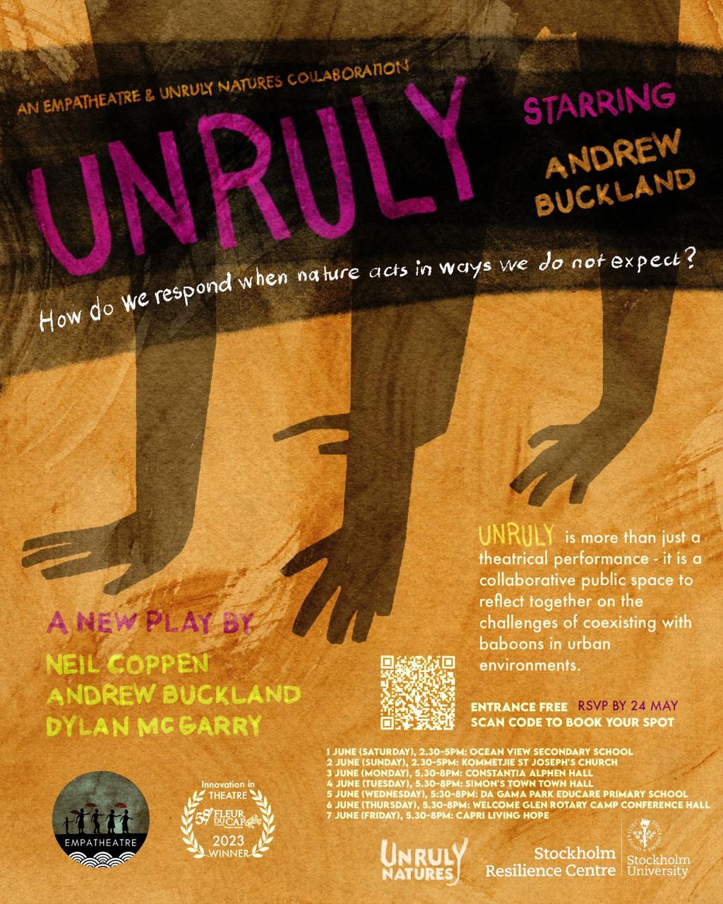 Experience “Unruly”: A Theatrical Exploration of Human-Baboon Relations ...